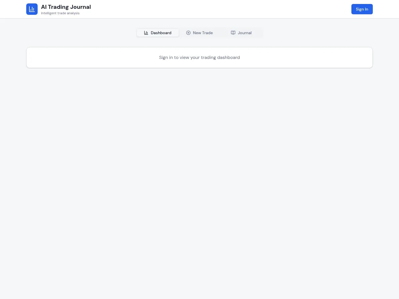 Blink AI Trading Journal Assistant