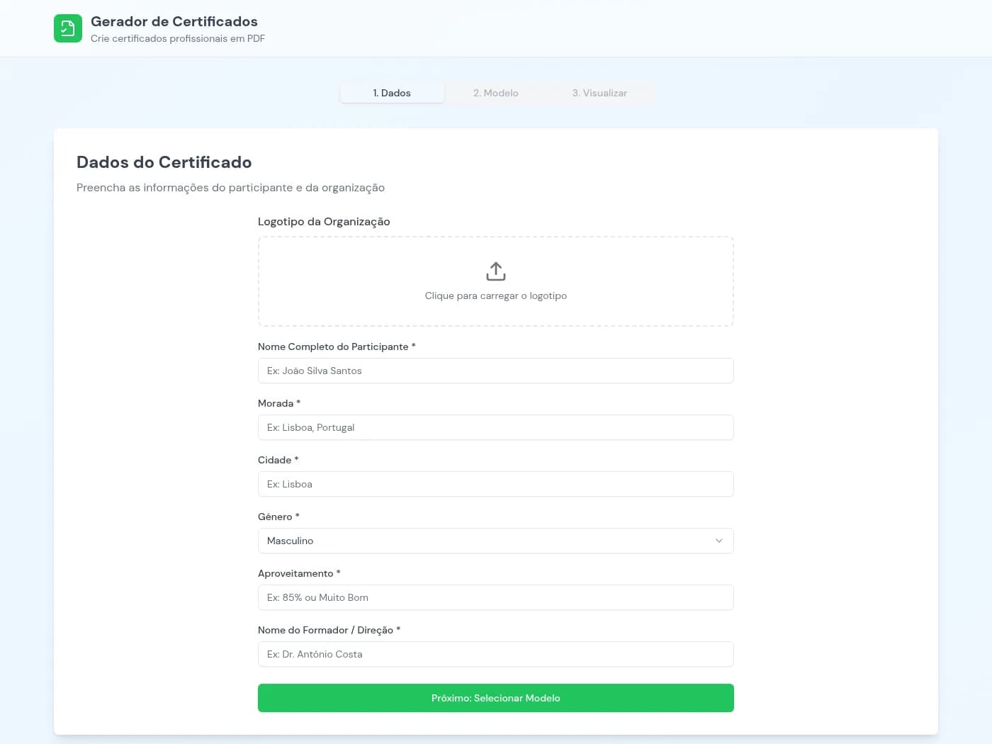 BLINK Certificados Personalizados: Gerador Profissional de Certificados em PDF