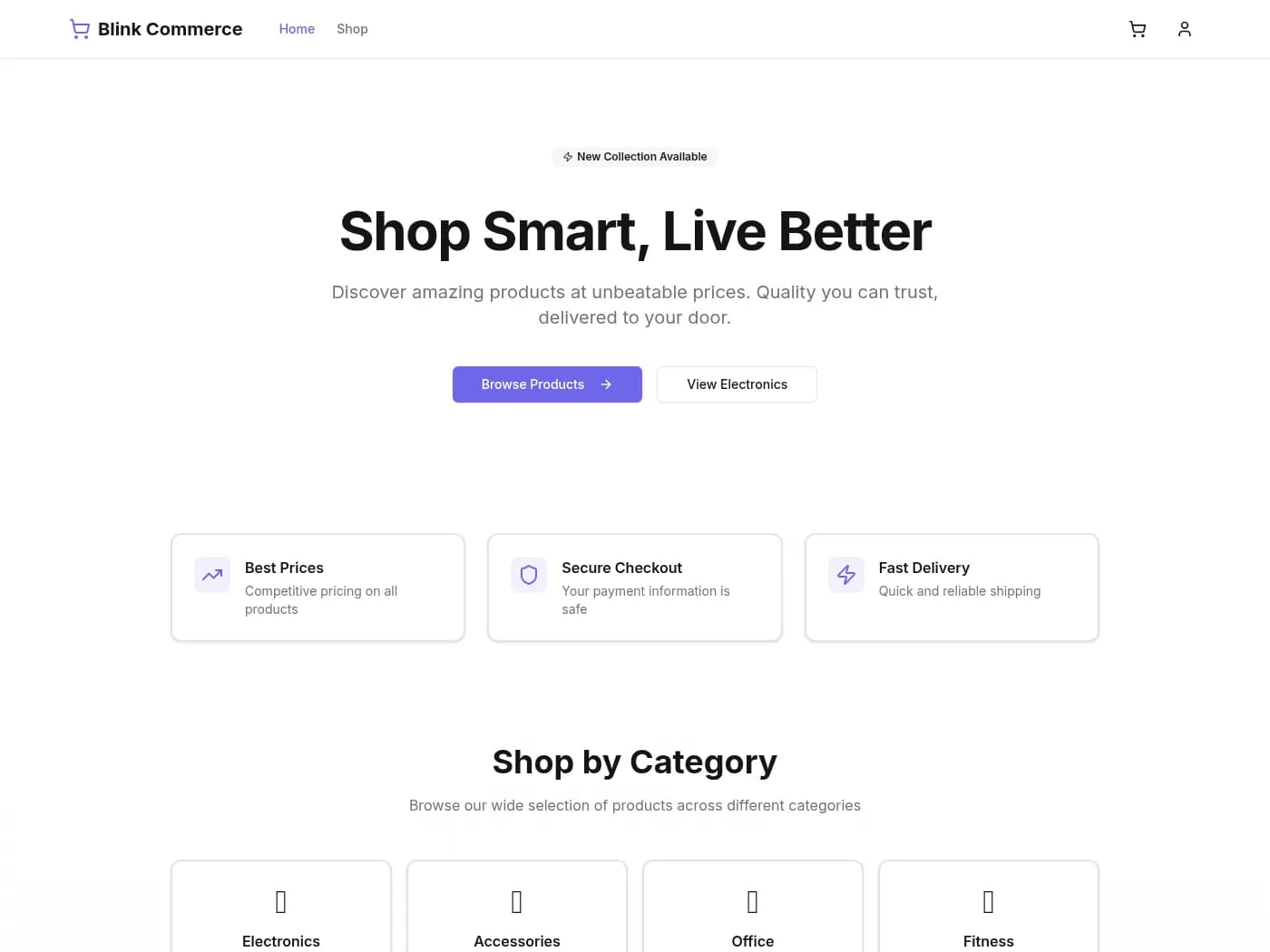 Blink Commerce: Student-Friendly E-Commerce Platform