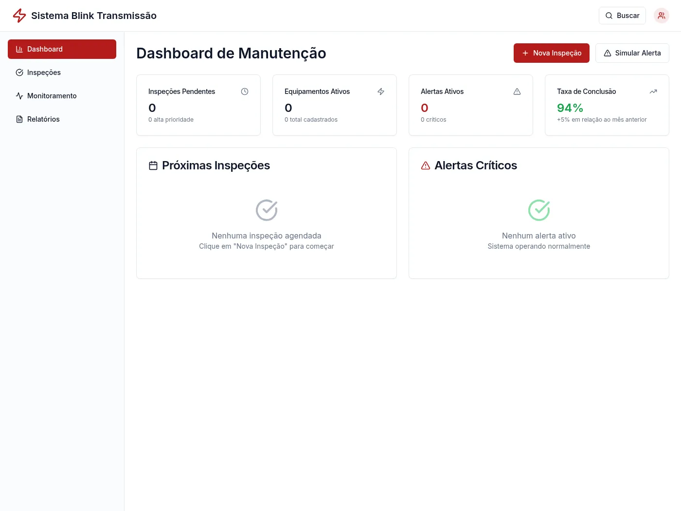Blink para Engenheiros de Manutenção de Linhas de Transmissão