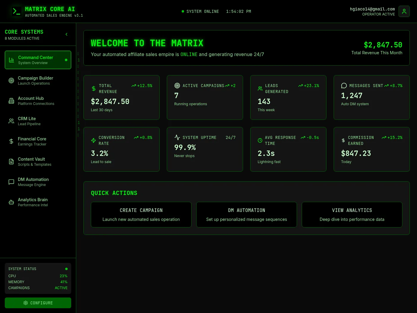 Blink Matrix Core AI: The Automated Affiliate Sales Engine