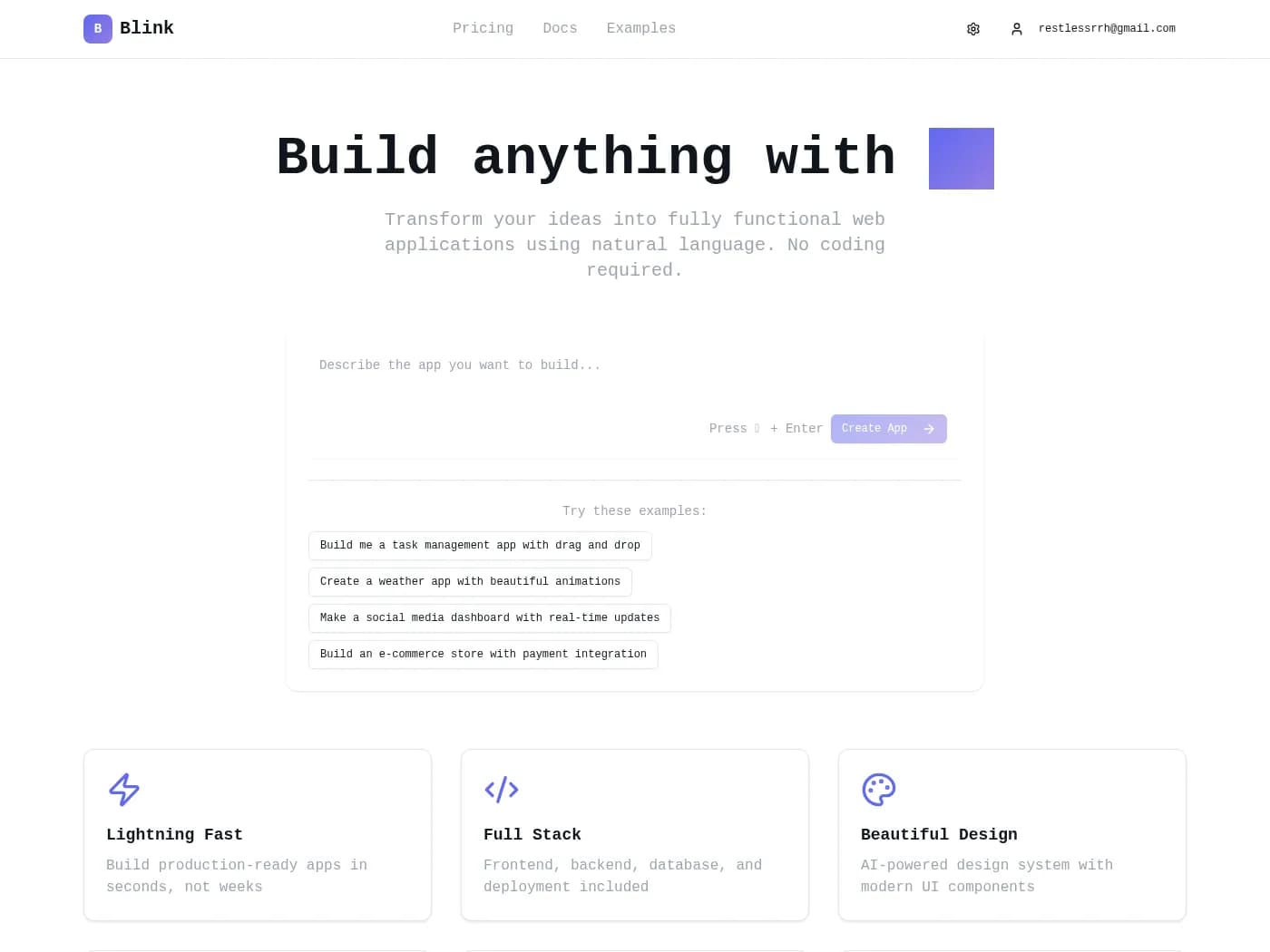 Blink.new Web App Clone