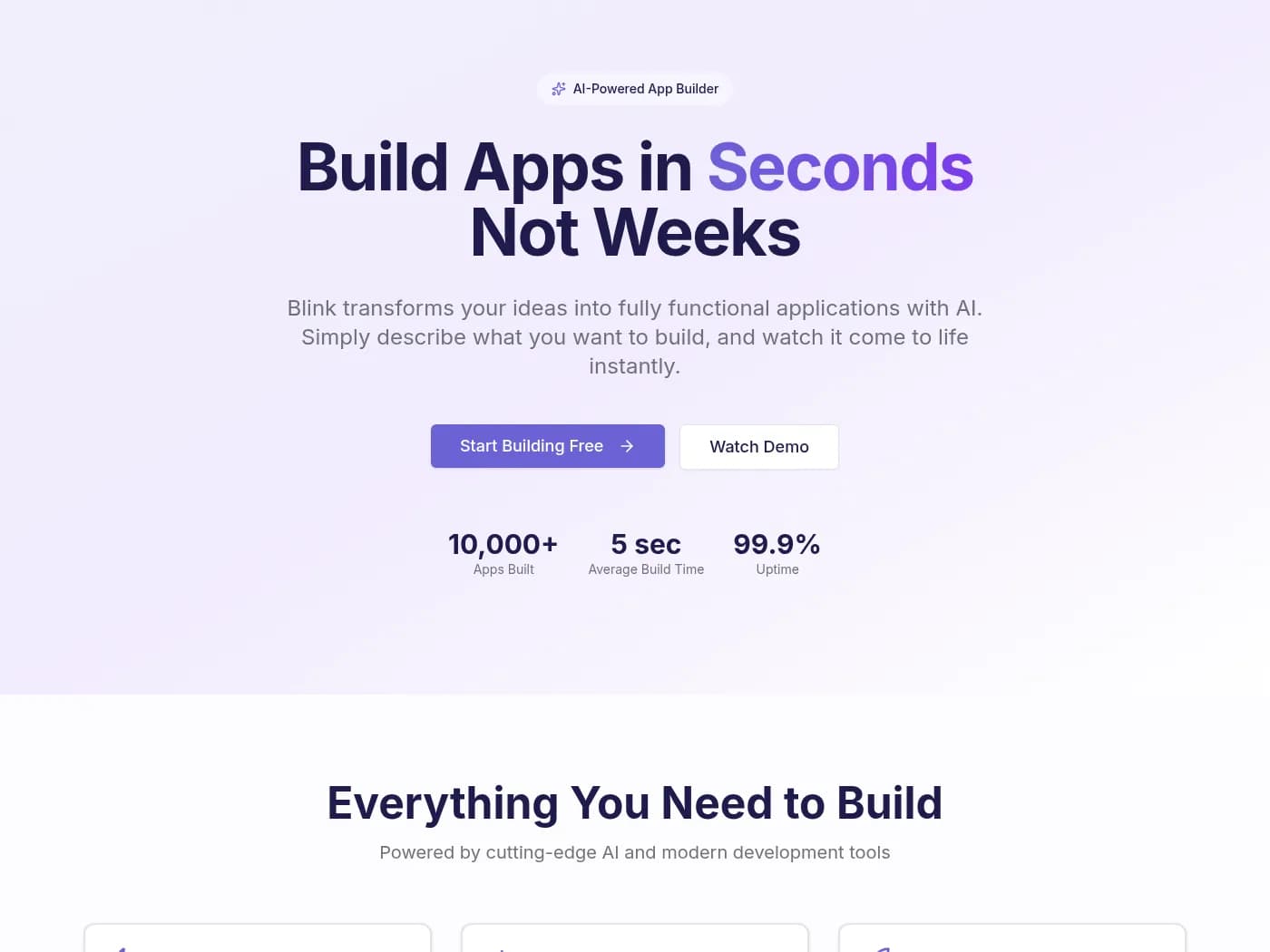 Blink.new Demo and Introduction Site