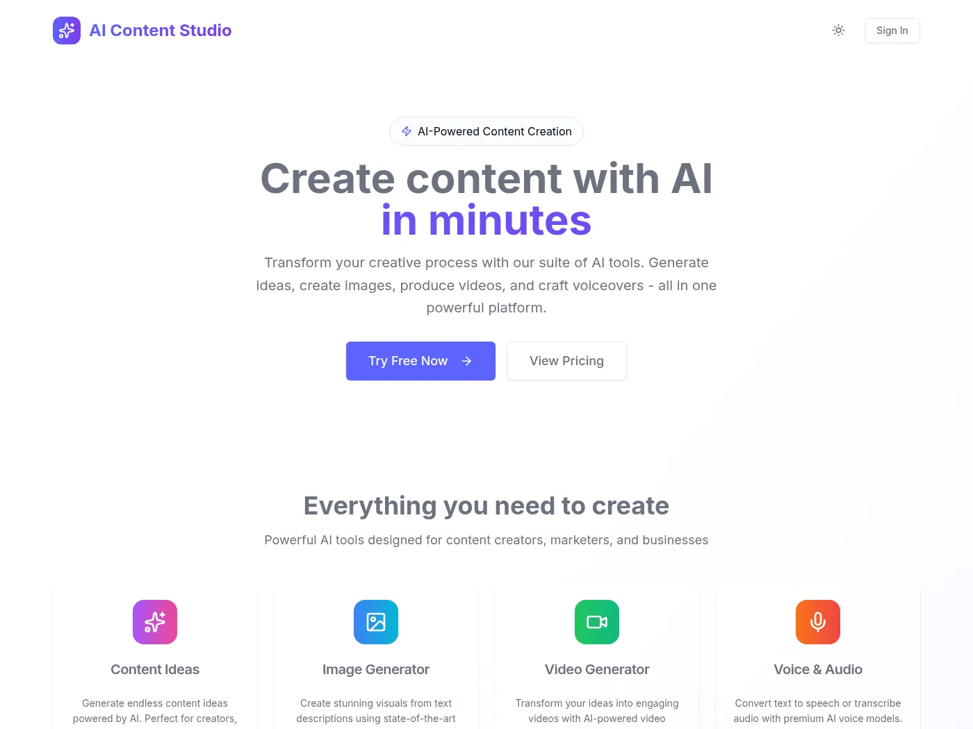 Blink.new – Full-Stack SaaS Starter for AI Content Creators