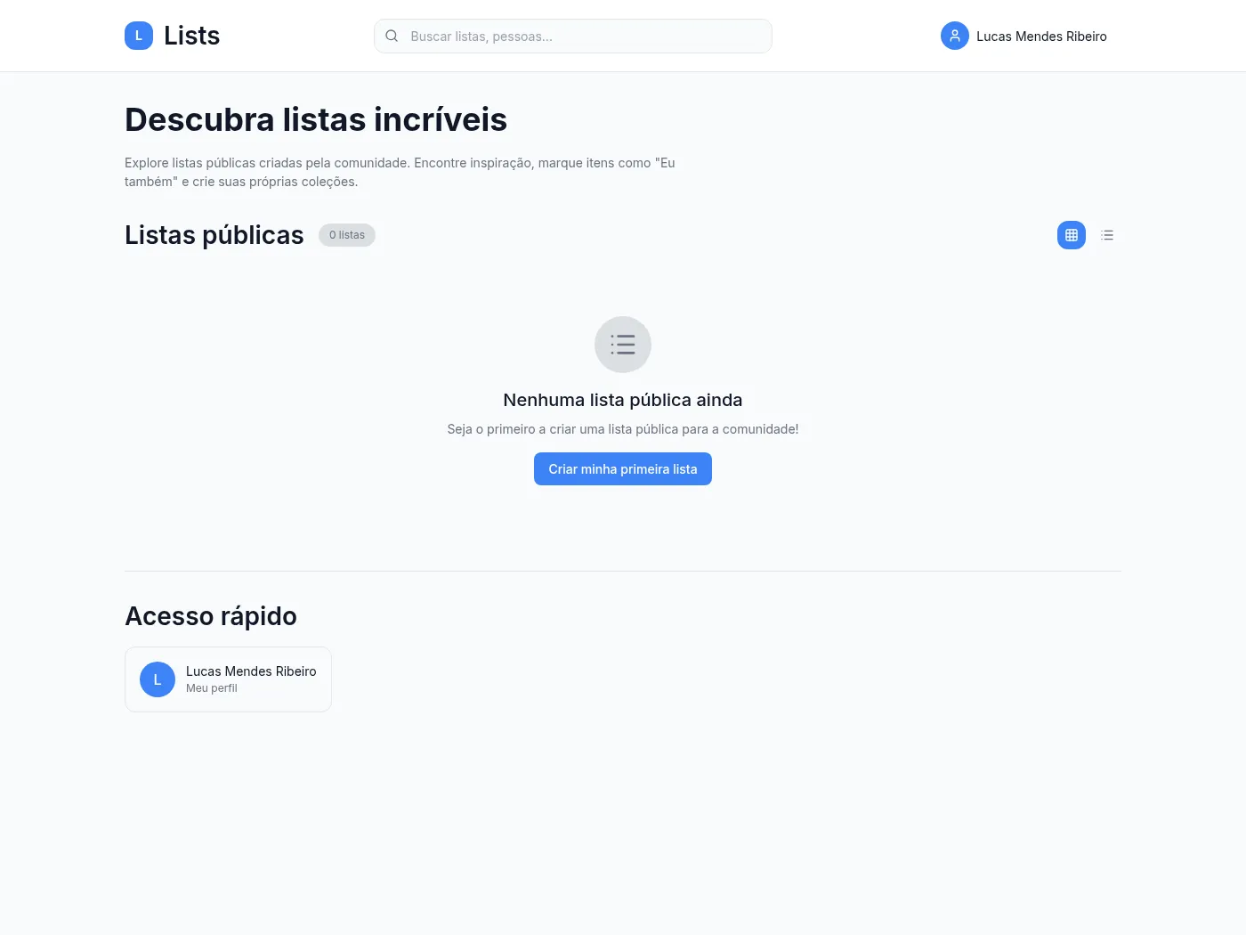 Blink.new Minimalist Social Lists App