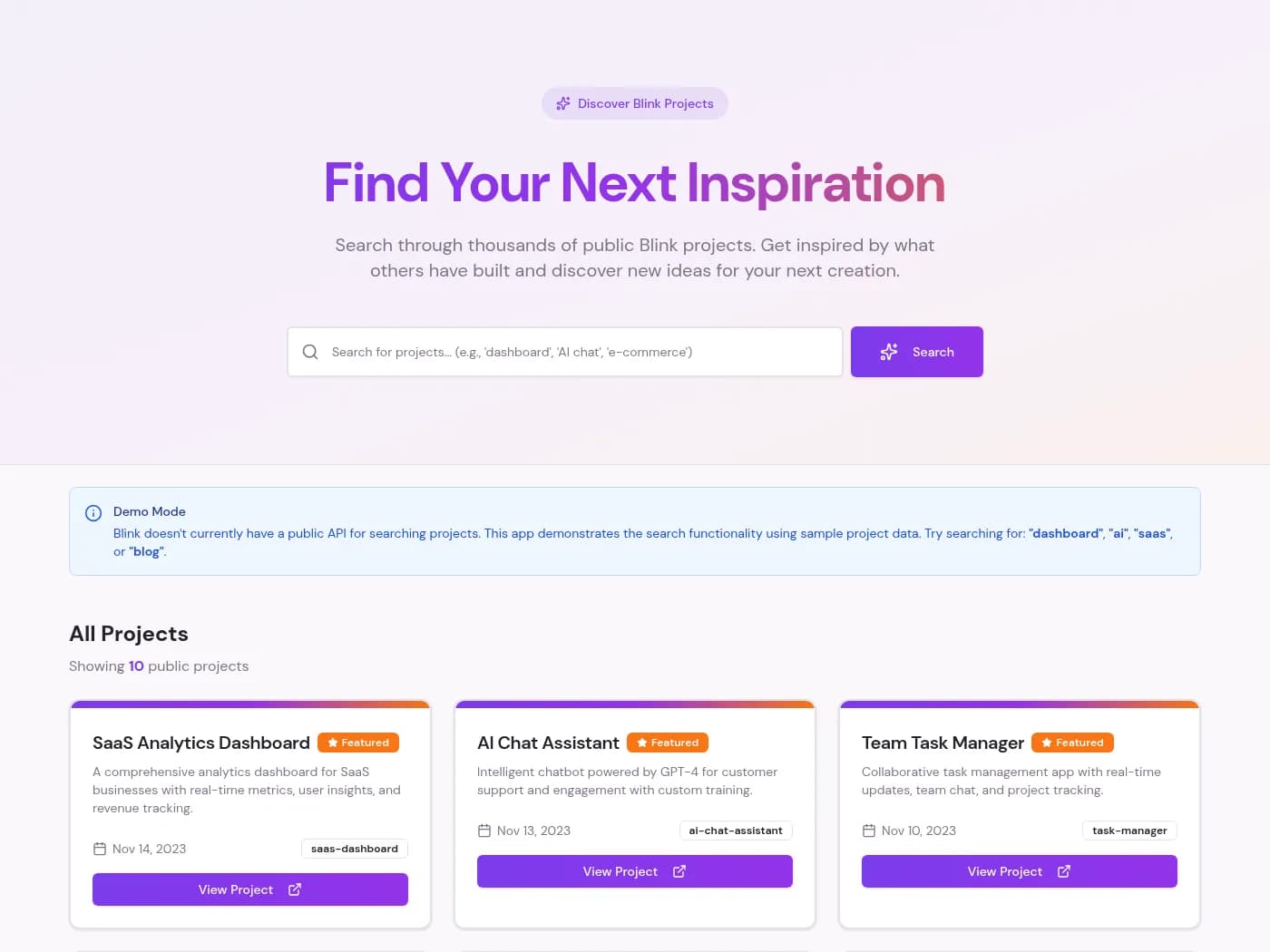Blink Product Search & Inspiration App