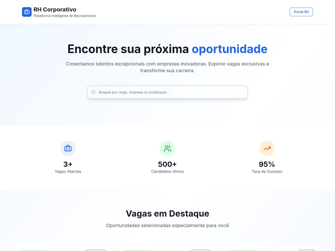 Blink RH Corporativo – Plataforma Inteligente de Recrutamento
