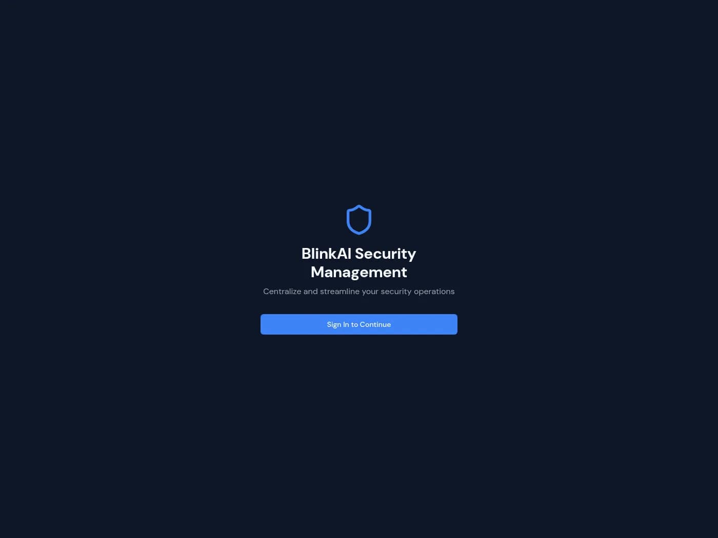 BlinkAI Security Management Dashboard