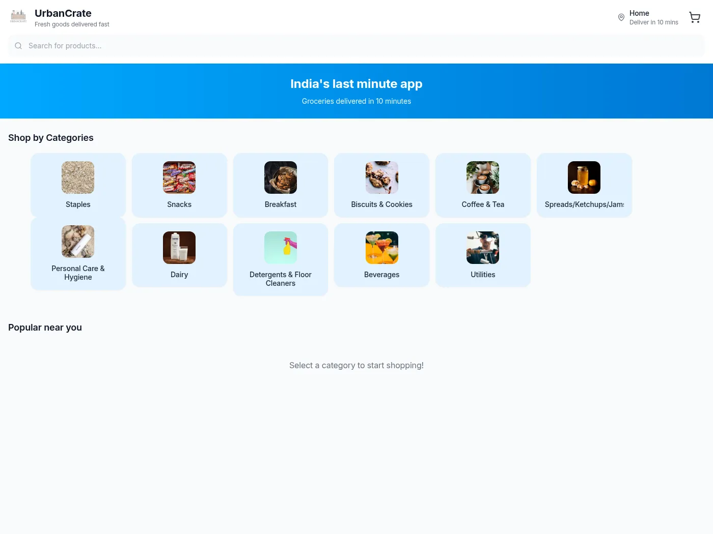 BlinkIt-Style Grocery Web App with WhatsApp Checkout