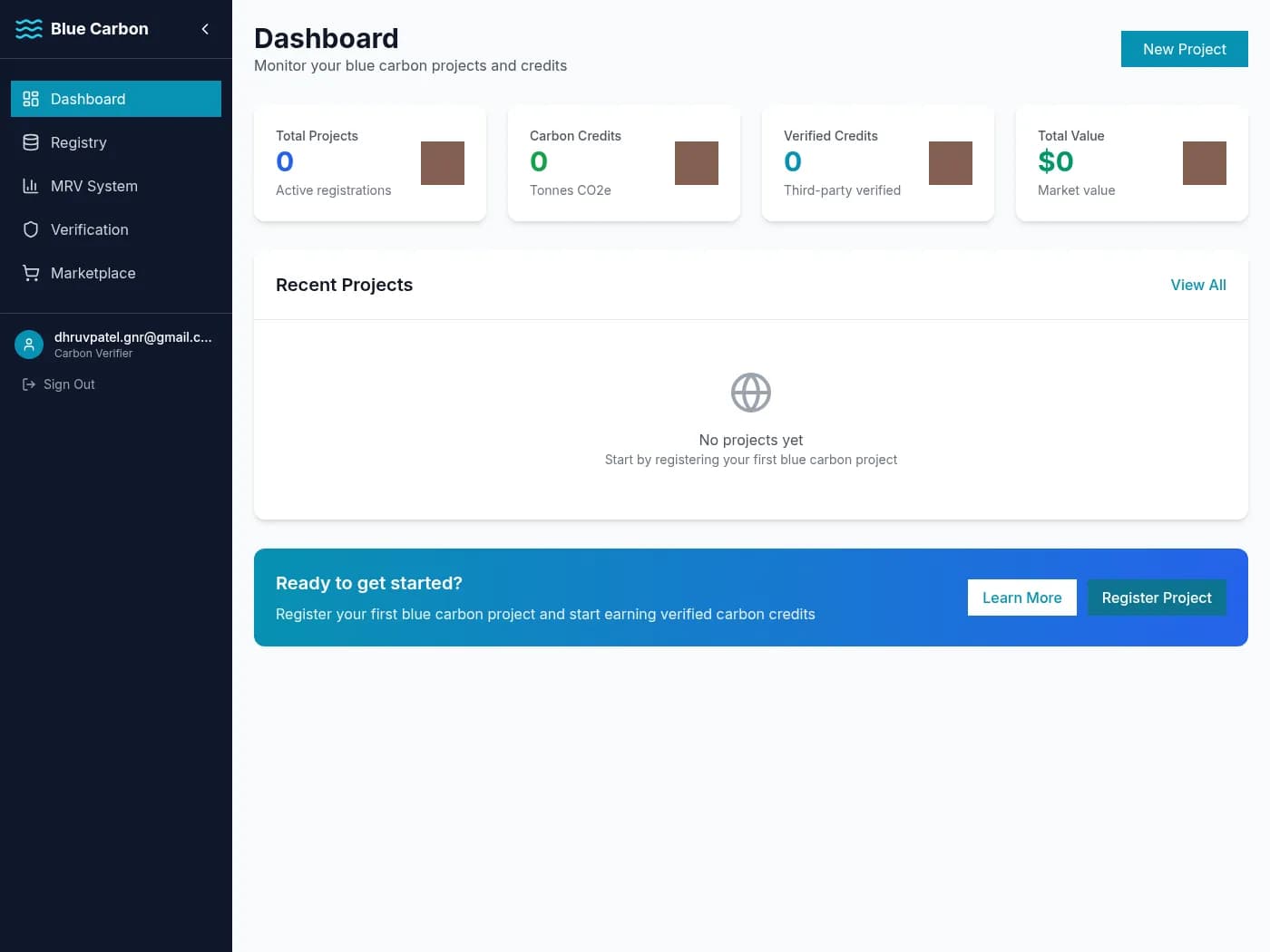 Blockchain-Powered Blue Carbon Registry & MRV Platform