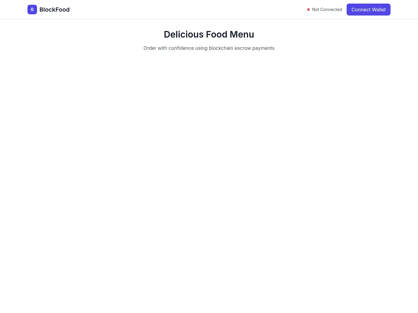 Blockchain Food Ordering & Delivery Platform