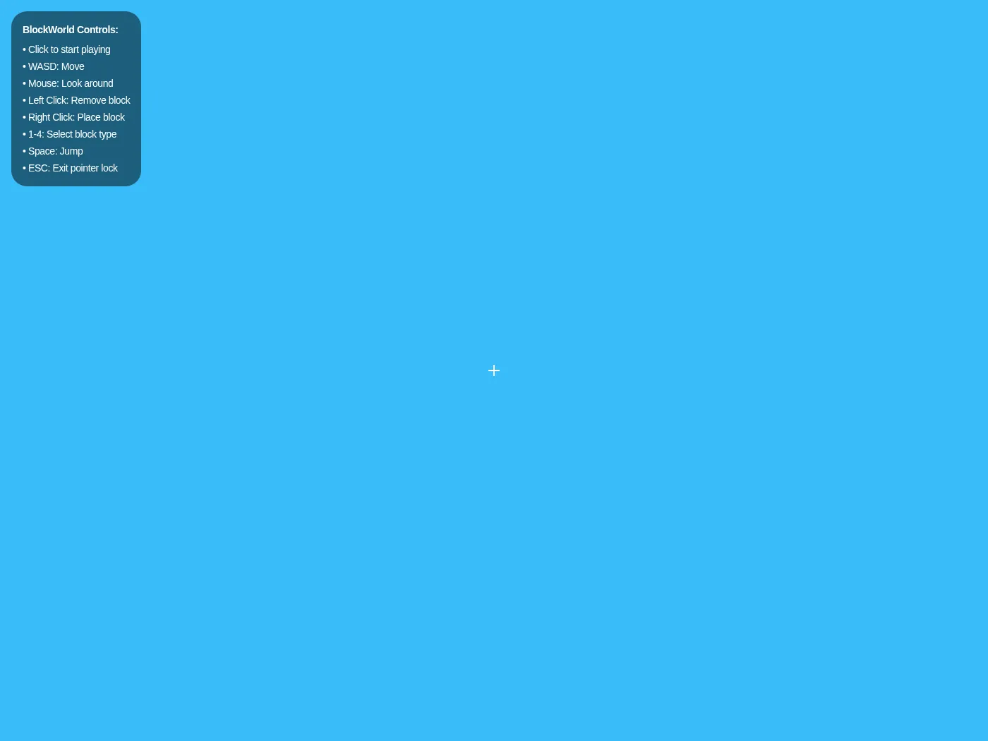 BlockWorld: Minimal Minecraft Core Experience