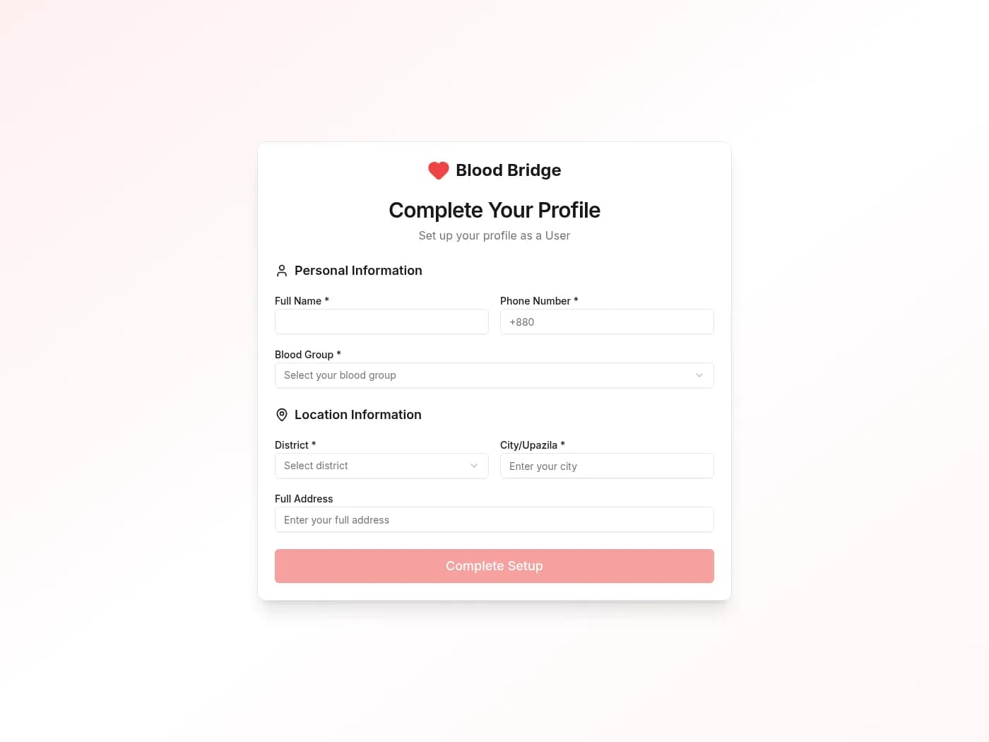 Blood Bridge – Bangladesh's Smart Blood Donation Platform
