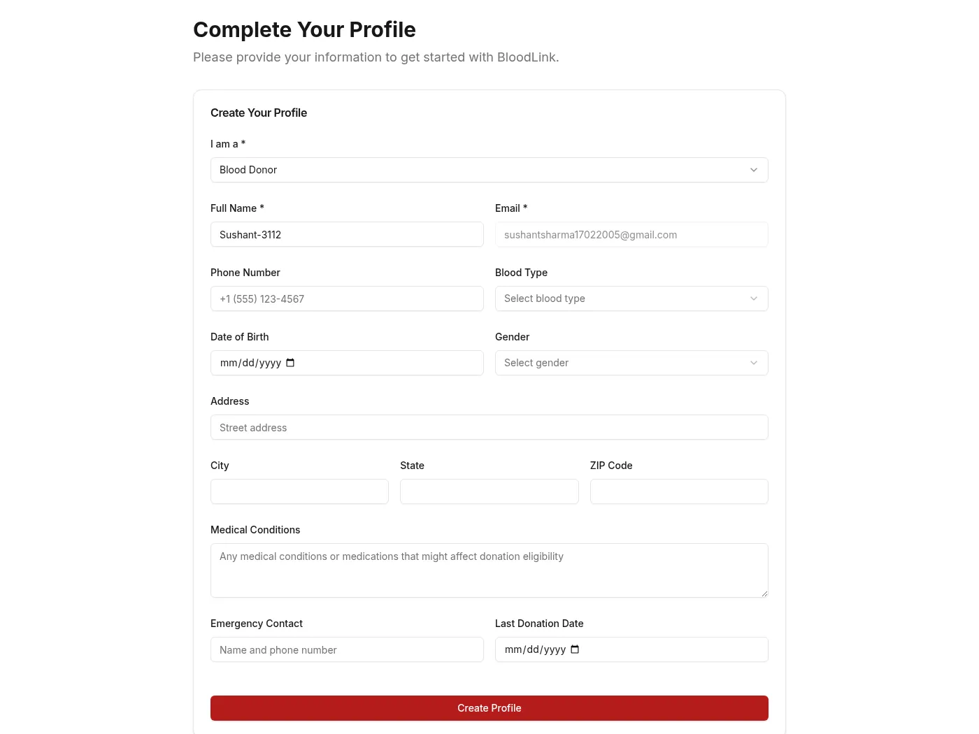 BloodLink: Real-Time Blood Donation & Matching Platform