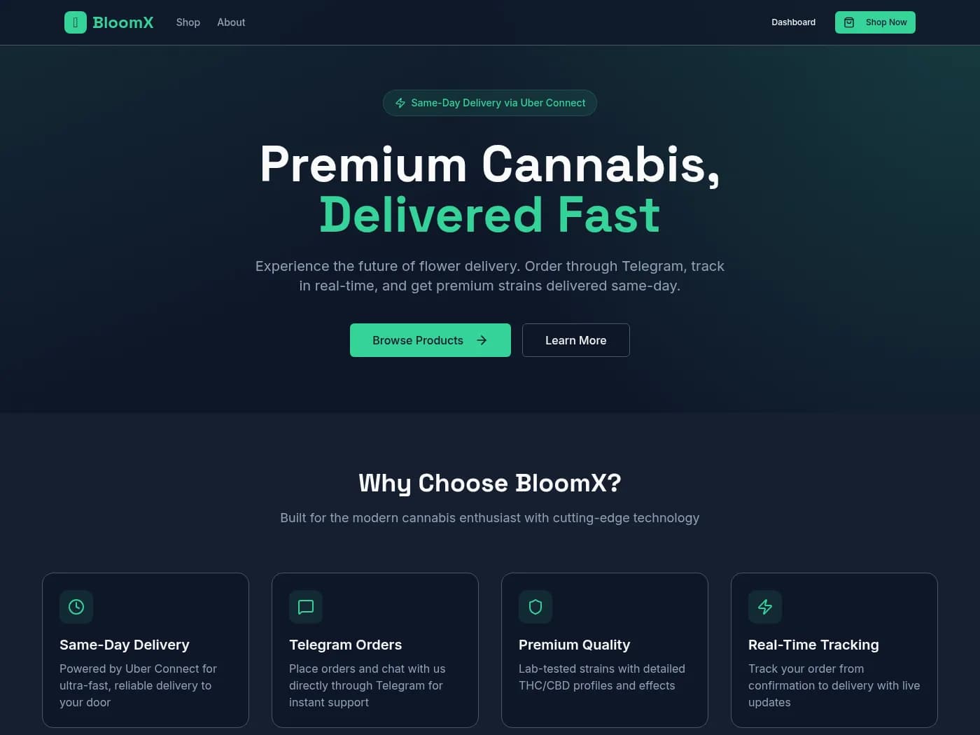 BloomX - Urban Flower Delivery Platform for Cannabis Enthusiasts