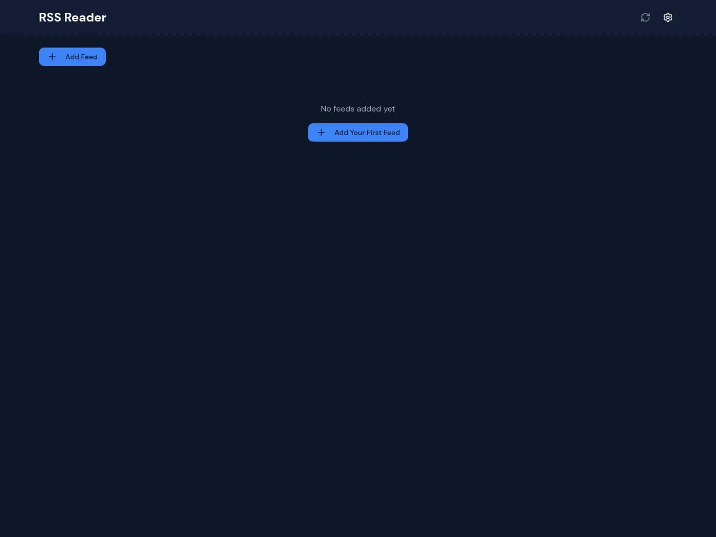 Blue-Accented Dark RSS Summarizer