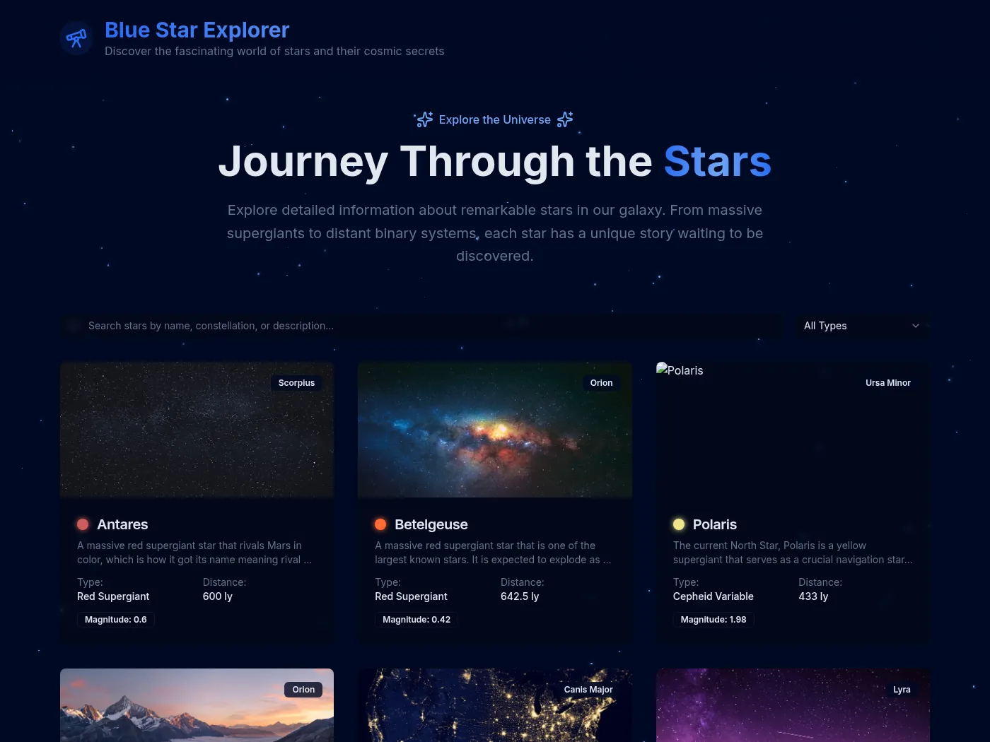 Blue Star Explorer: Discover Fascinating Stars