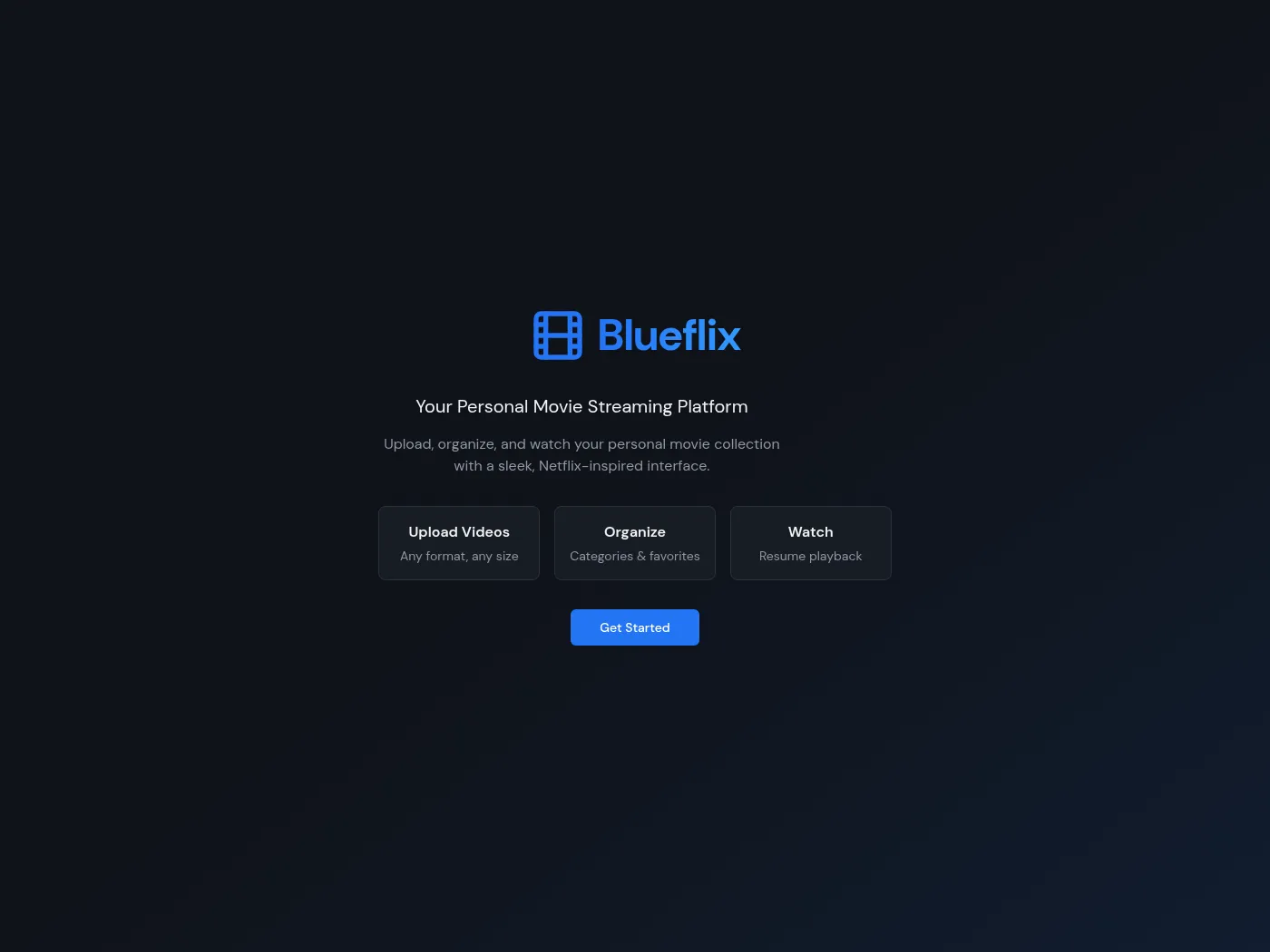 Blueflix: Local Movie Streaming App