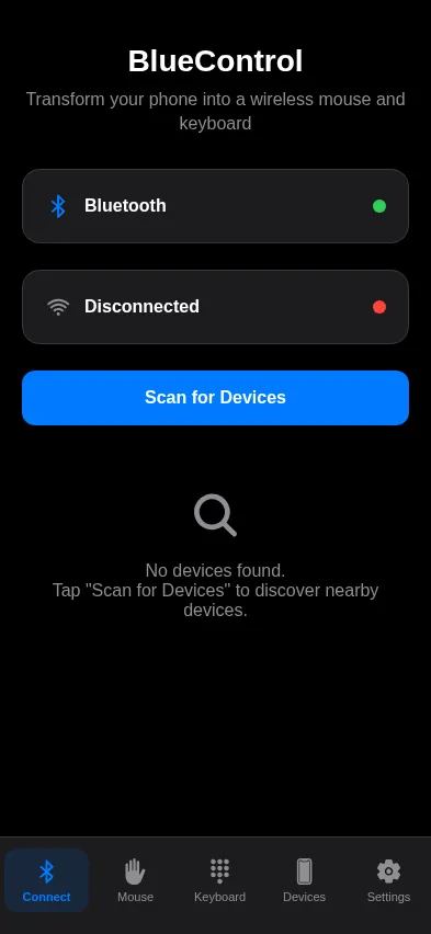 Bluetooth Mouse & Keyboard Mobile App