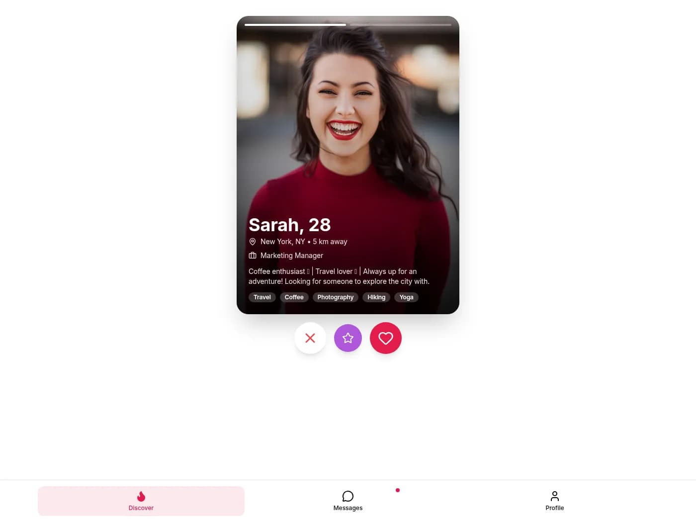 Blurred Environment Dating App