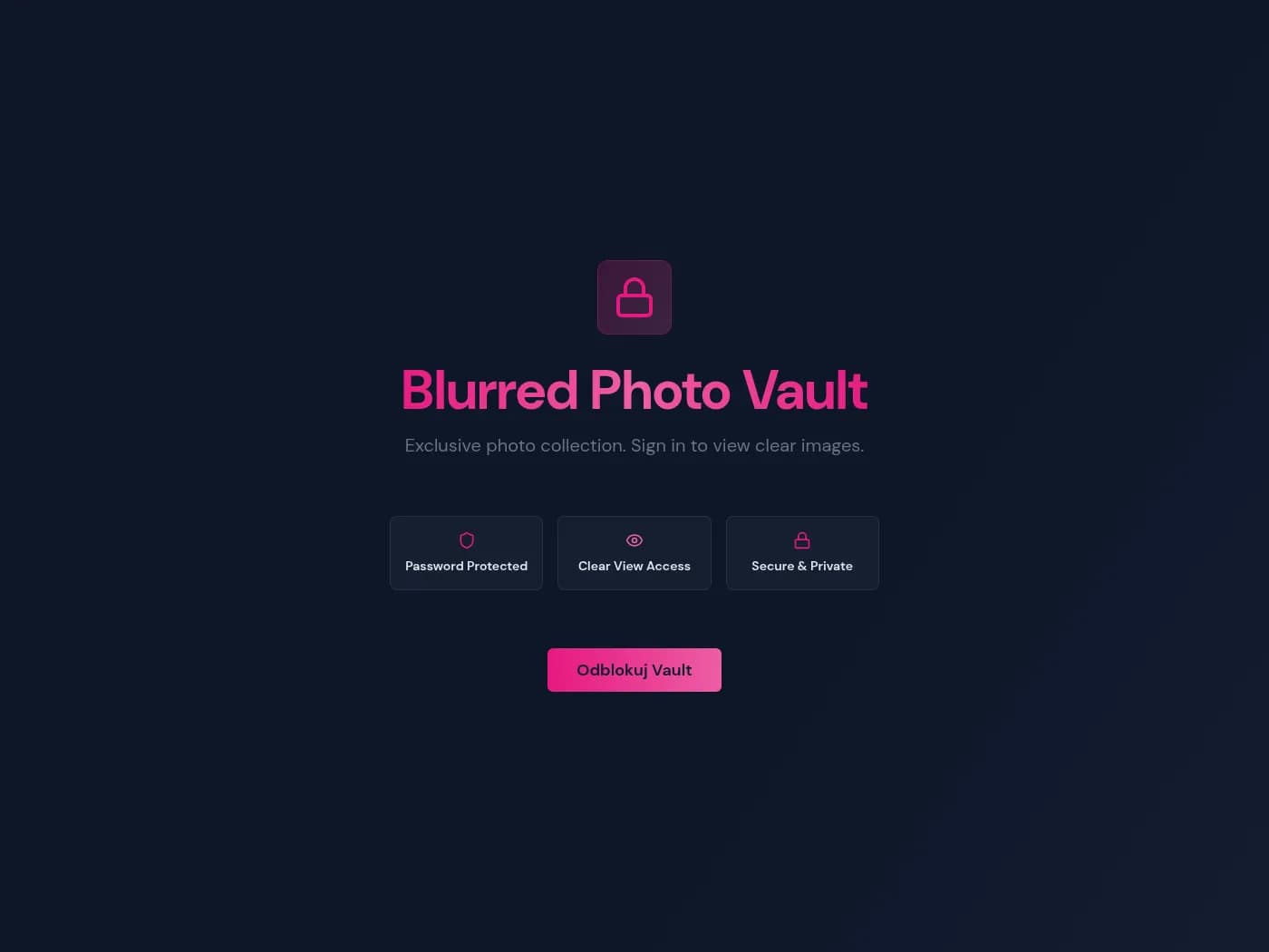 Blurred Photo Vault