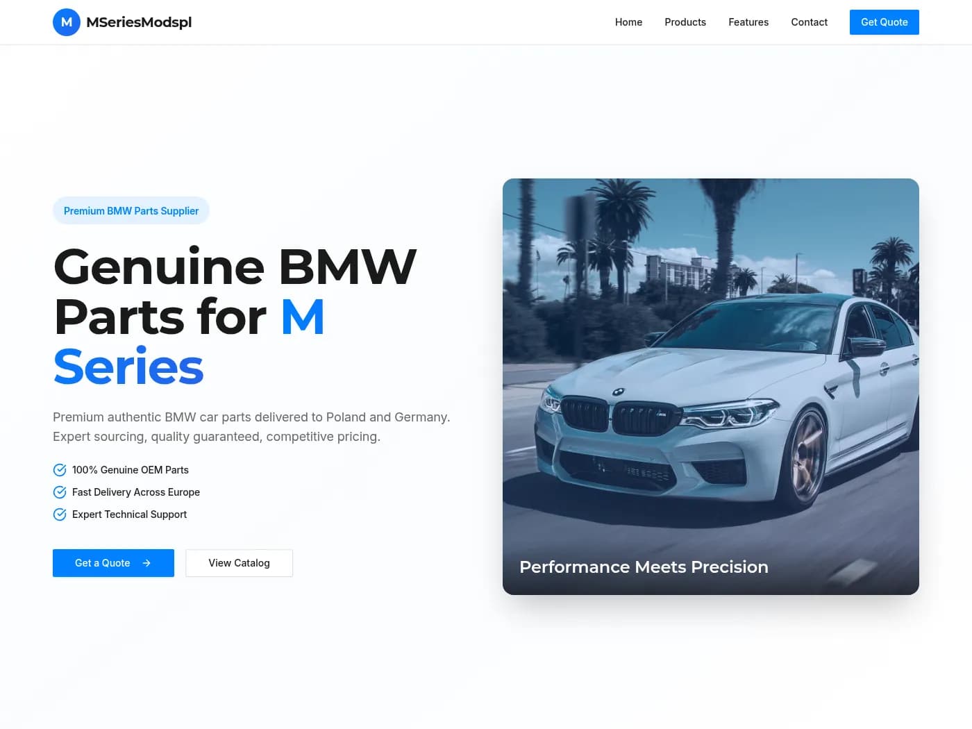 MSeriesModspl BMW Car Parts Landing Website