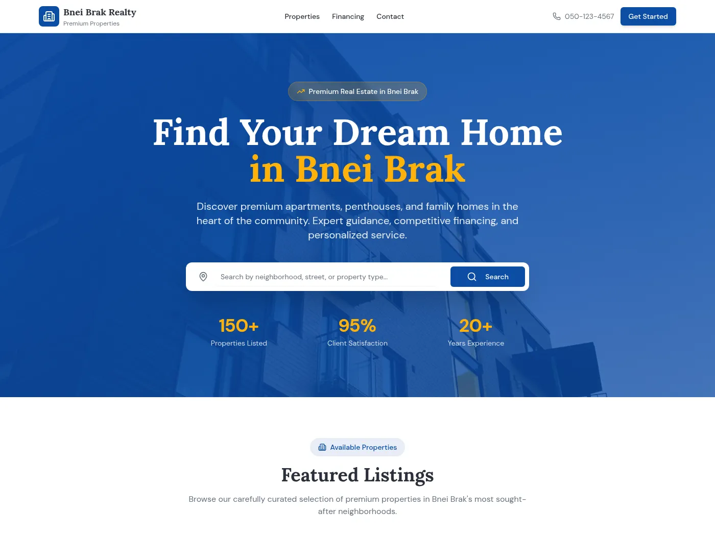 Bnei Brak Real Estate Listings Hub