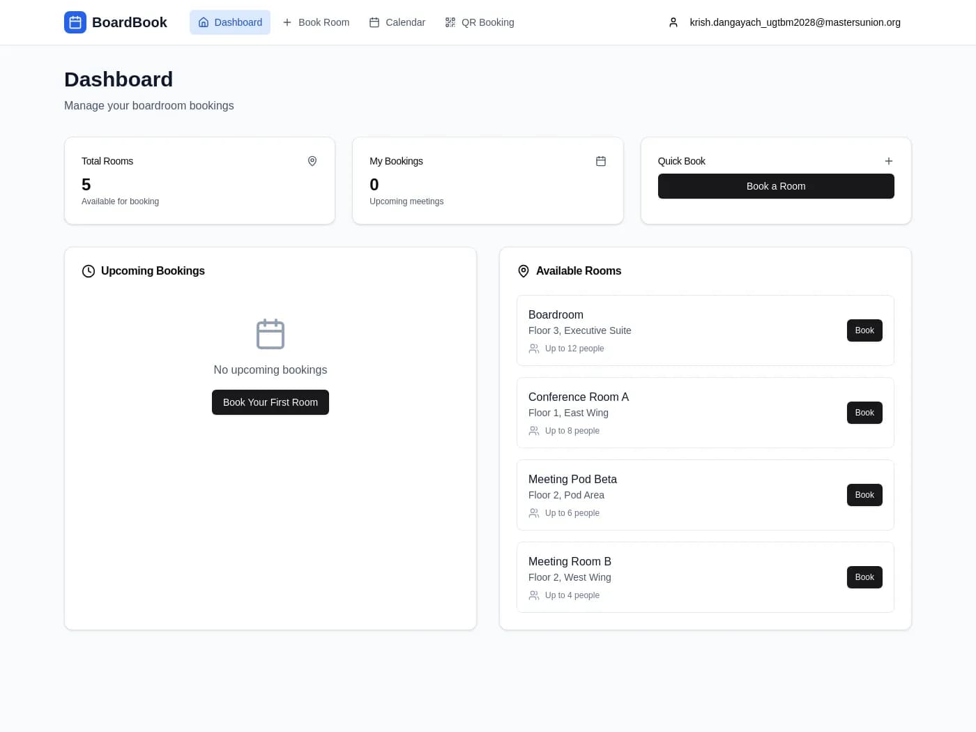 Boardroom Booking System