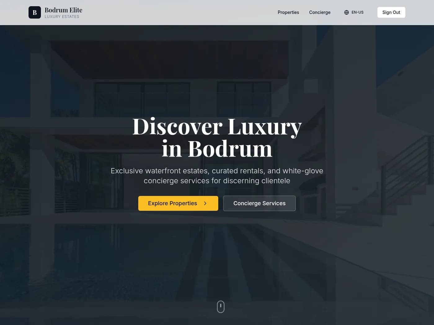 Bodrum Luxury Real Estate & Concierge Platform