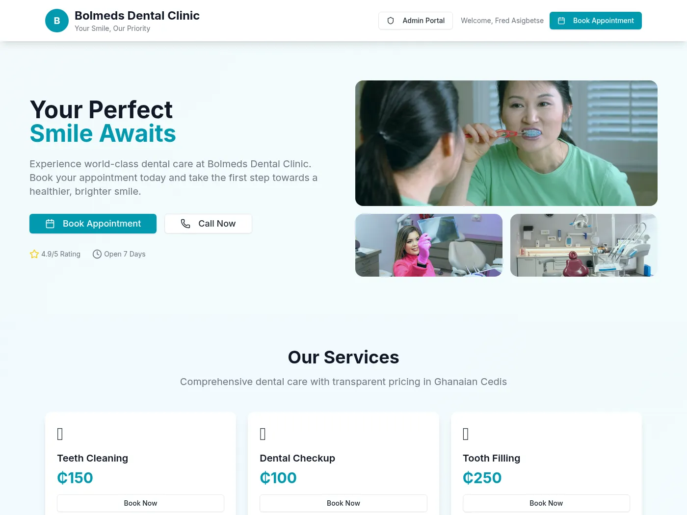 Bolmeds Dental Clinic Appointment Platform