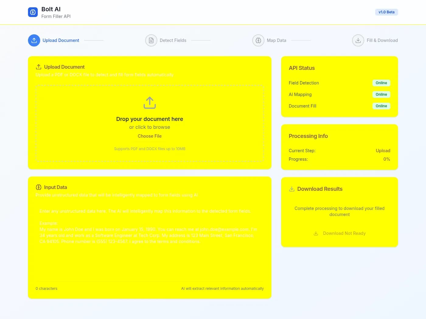 Bolt AI Form Filler API