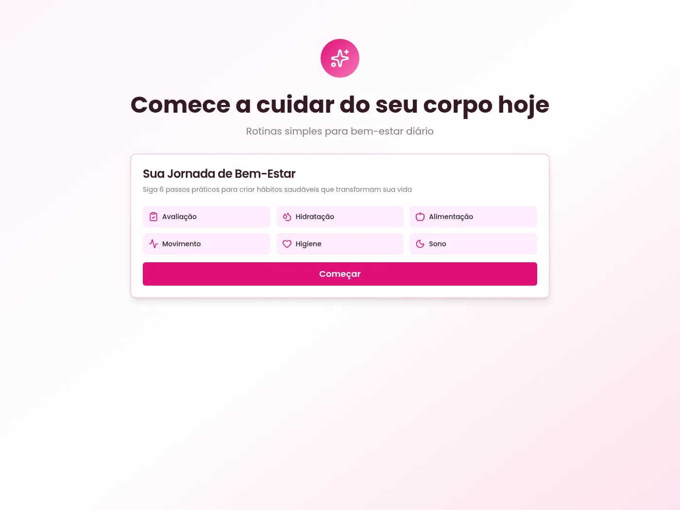 BoltNew Corpo em Brilho: Bem-Estar Gamificado em 6 Passos