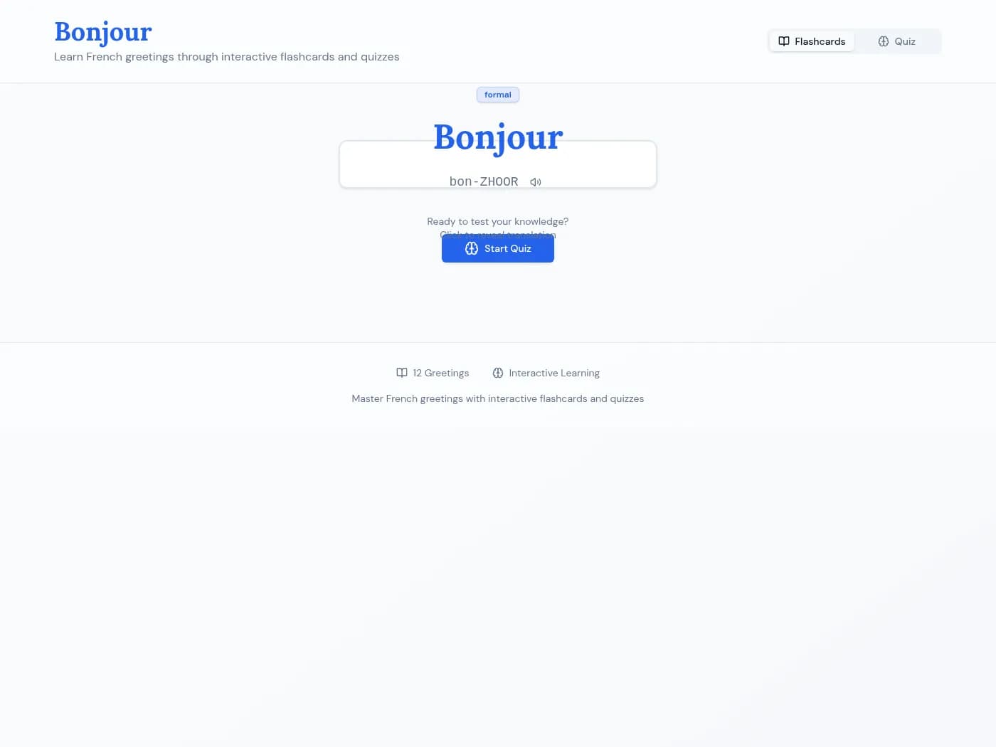 Bonjour Greeting App