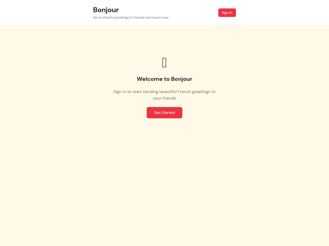Bonjour Greeting App