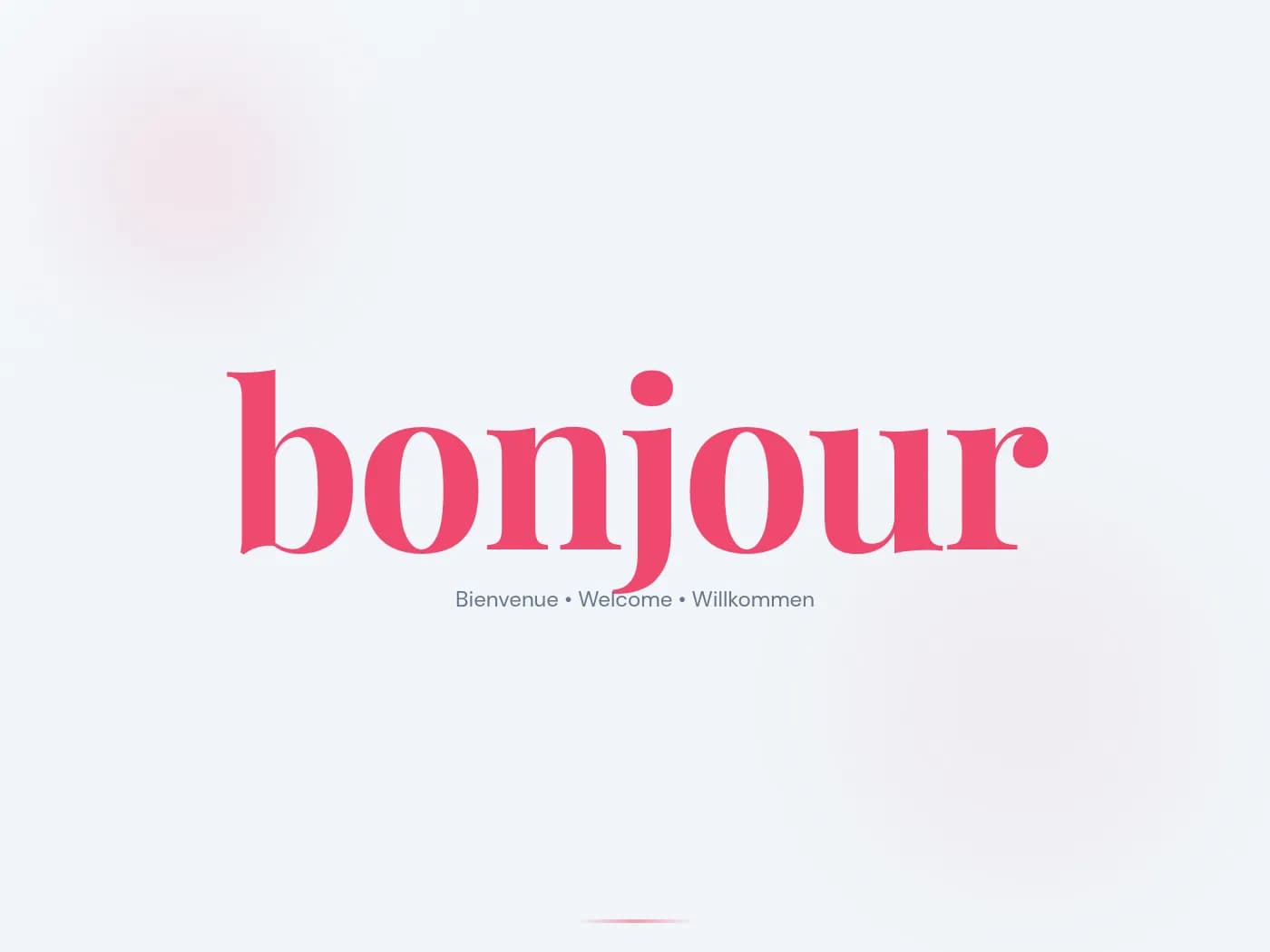 Bonjour Greeting Simple Webpage