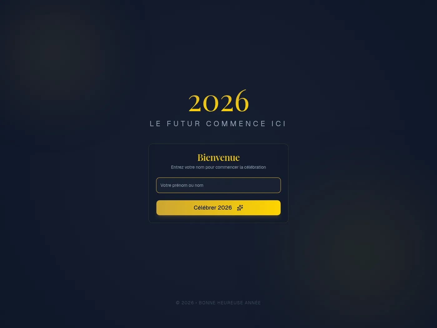 Bonne Année 2026 Site
