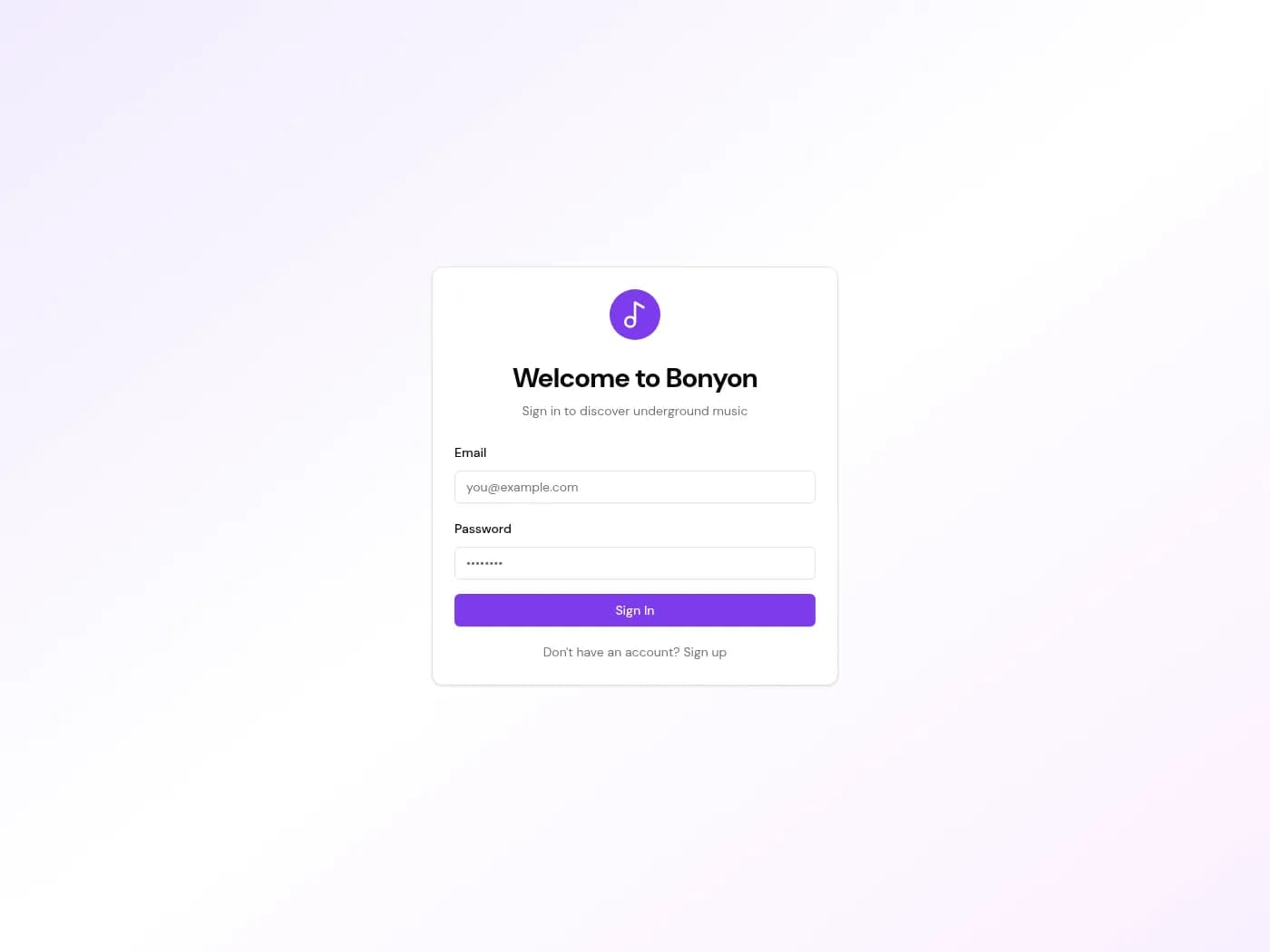 Bonyon: Social Music Platform for Underground Artists and Fans