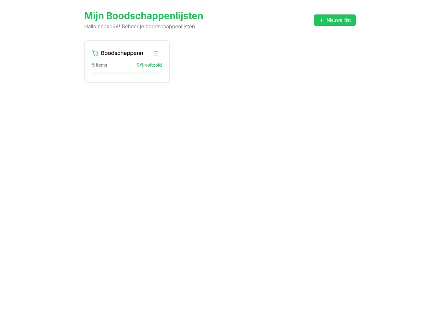 Boodschappenlijst App