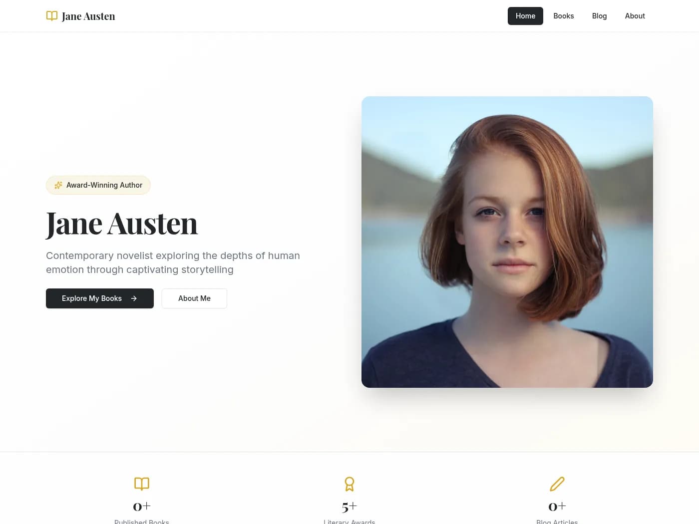 Book Authors Showcase Website
