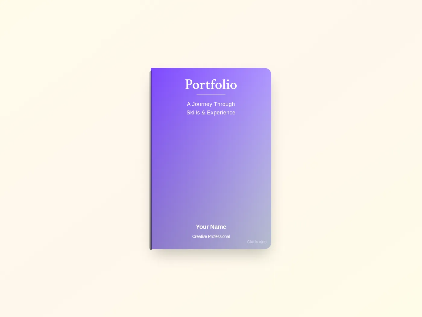 Book-Inspired Portfolio with Page-Turn Animation