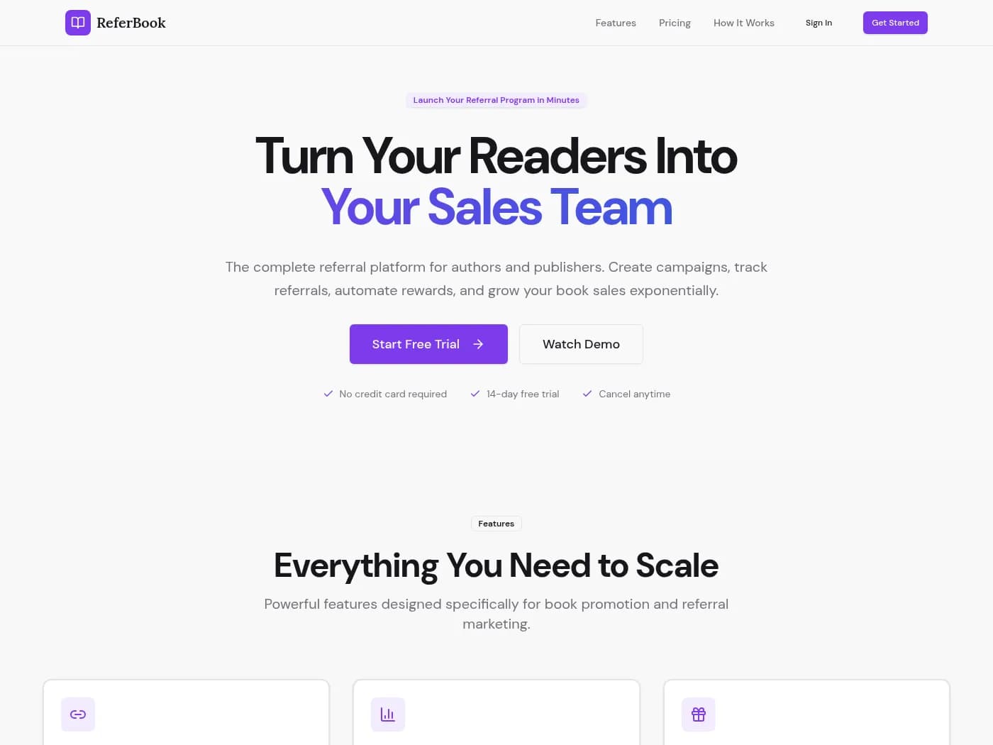 Book Referral Program SaaS for Authors & Publishers