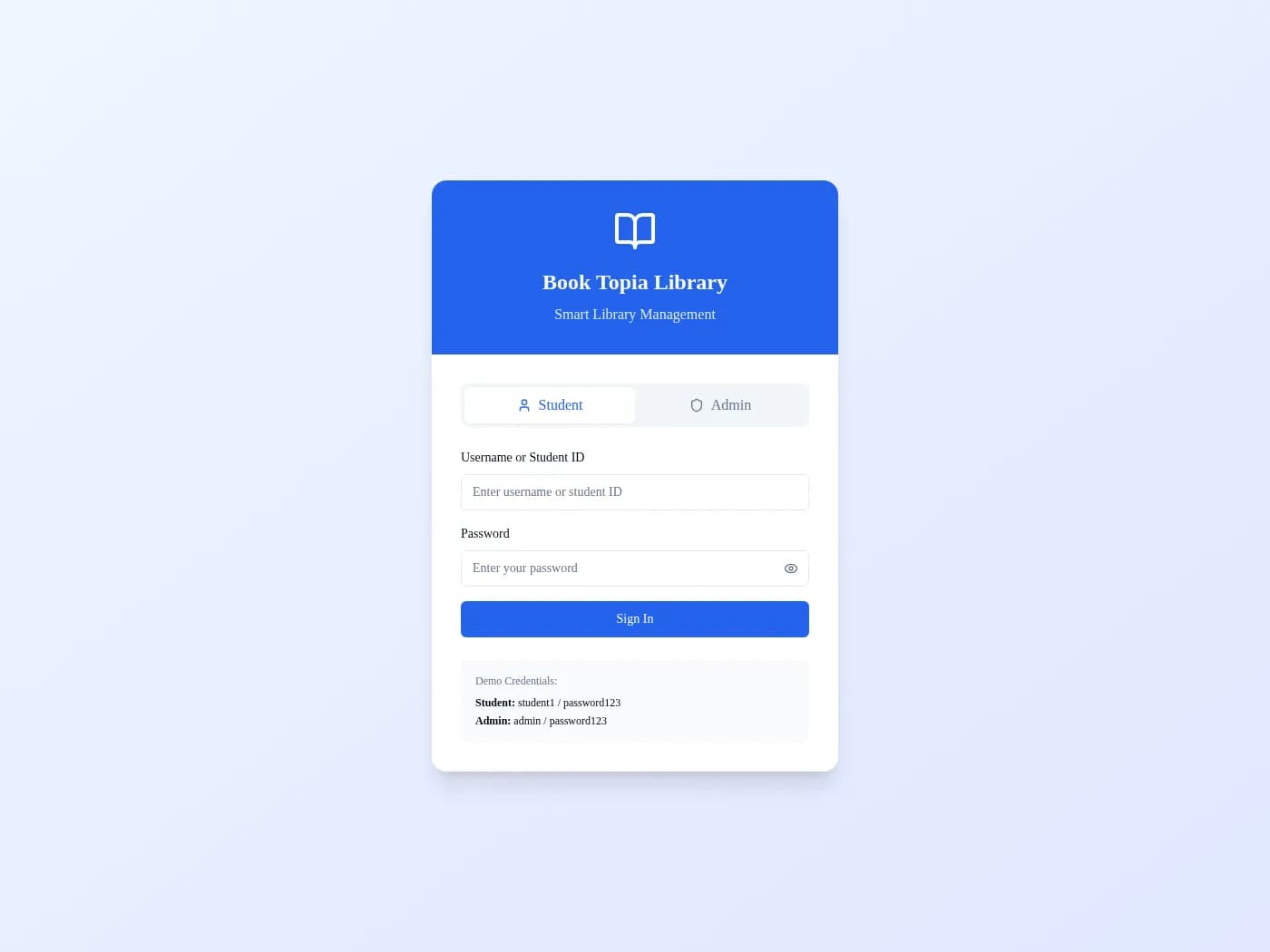 Book Topia Library - Smart Attendance & Fee Management Platform