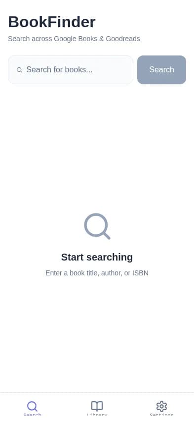 BookFinder: Unified Mobile App for Book Search from Google, Goodreads, and Anna's Archive