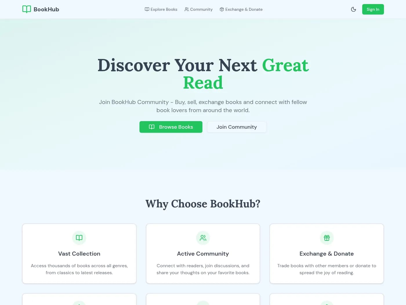 BookHub Community – SaaS Platform for Social Book Selling and Sharing