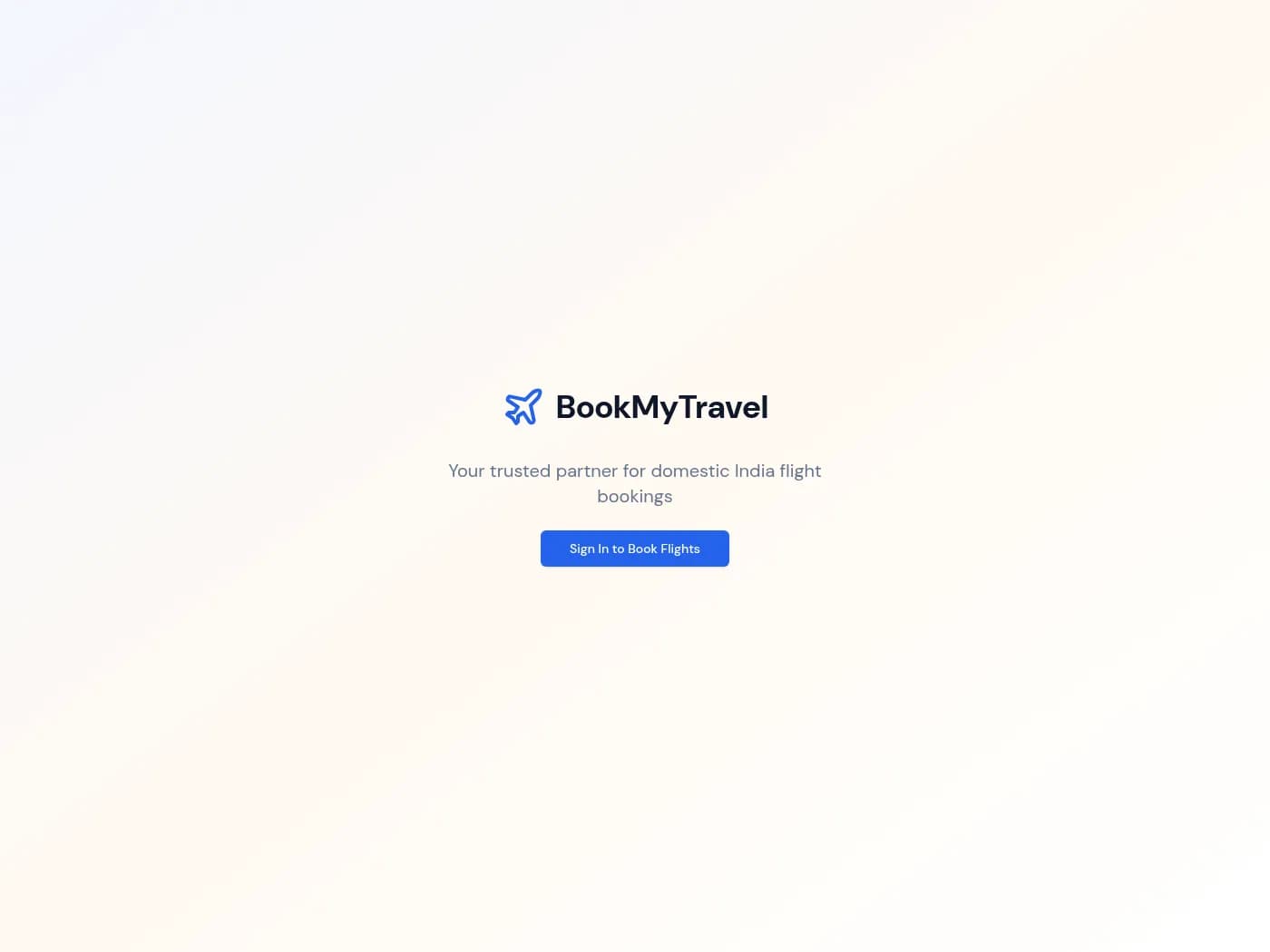 BookMyTravel - Domestic India Flight Booking App