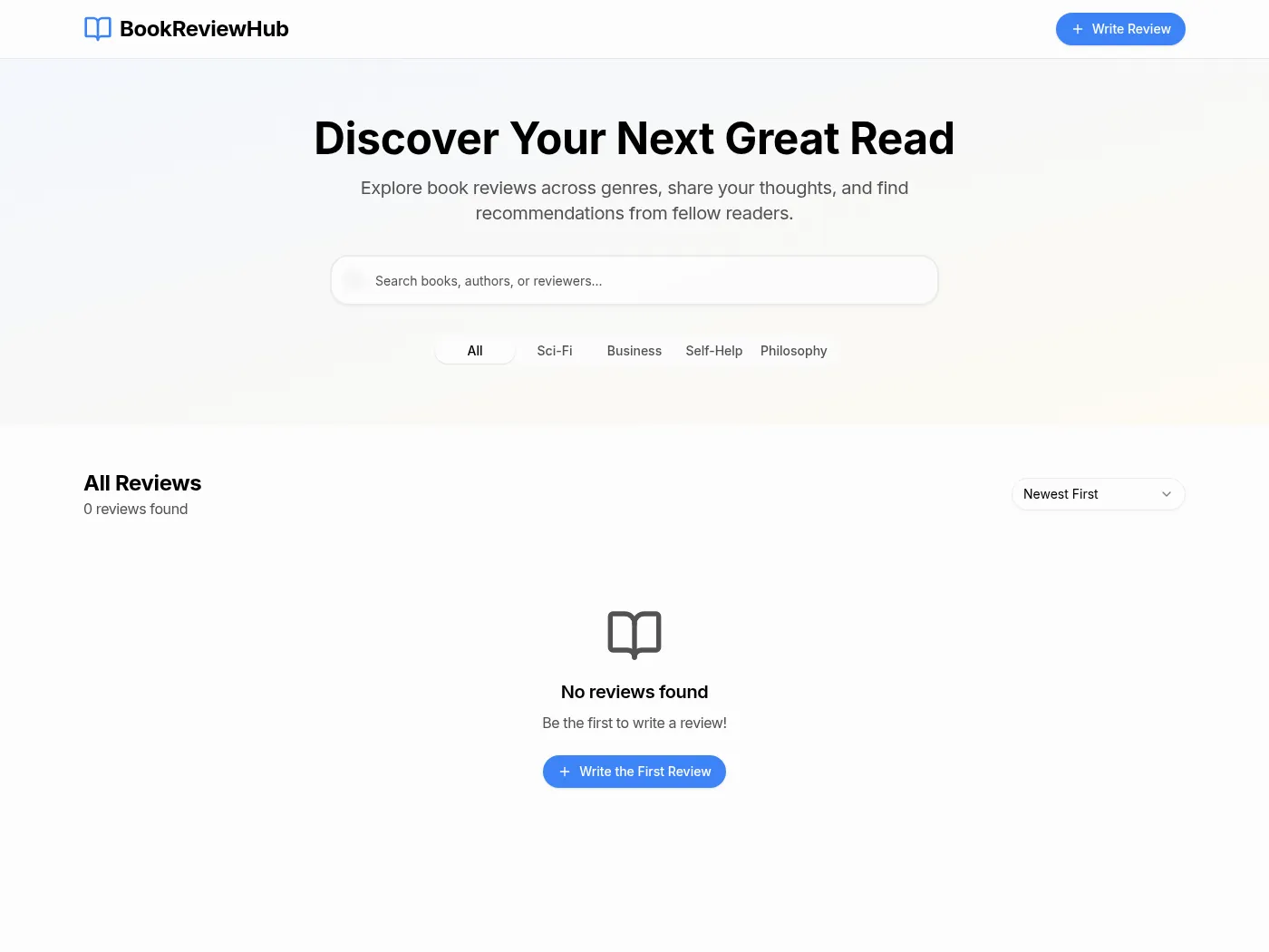 BookReviewHub: Genre-Based Book Review Platform