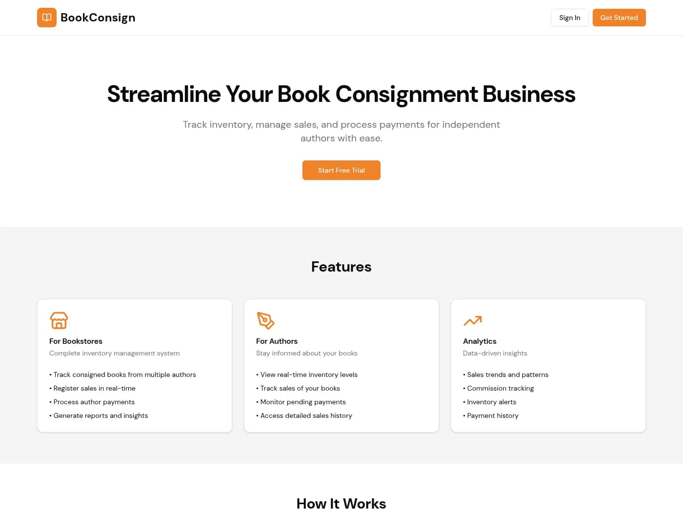 Bookstore Consignment Management Web App
