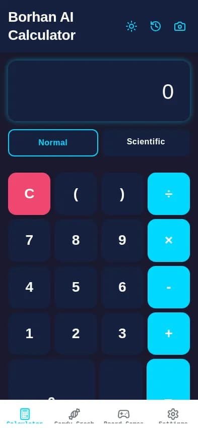Borhan AI Ultimate: Offline Calculator and Games Suite with Smart AI