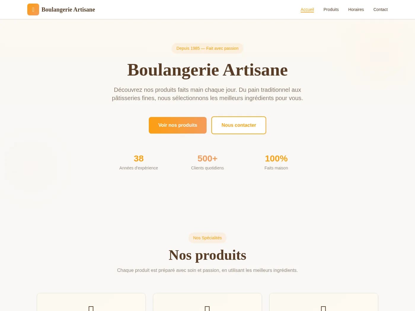 Boulangerie Site Express