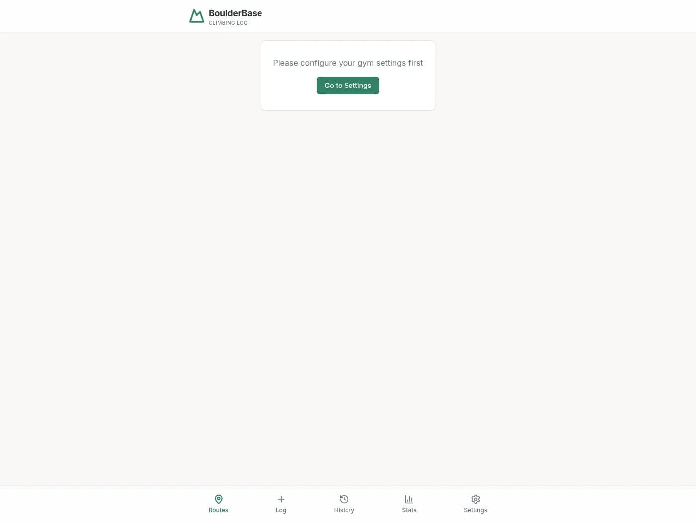 BoulderBase: Minimalist Mobile-First Indoor Climbing Log
